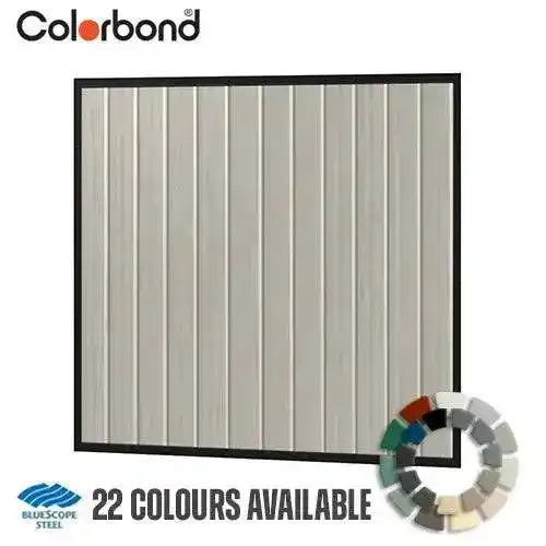 Colorbond Steel Fence Gate - 1720 x 1800mm with Satin Black Frame ...