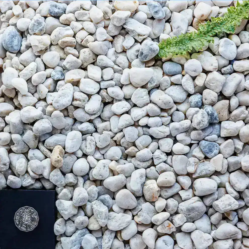 White Quartz Pebbles - 20-40mm - 20kg Bag | Australian Landscape Supplies